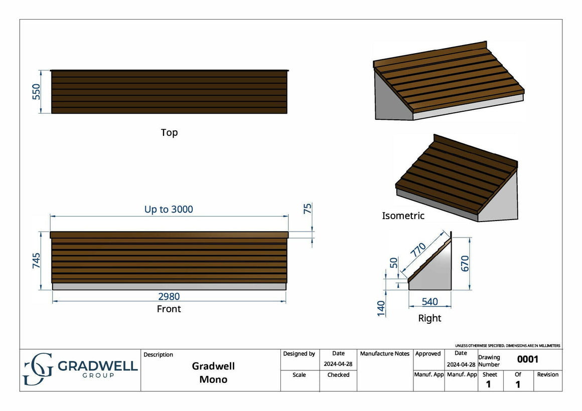 The Gradwell GRP Mono Pitch Canopy – Gradwell Group Building Products