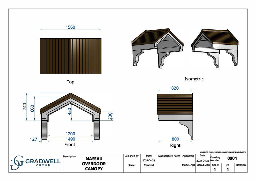 The Nassau GRP Apex Canopy – Gradwell Group Building Products